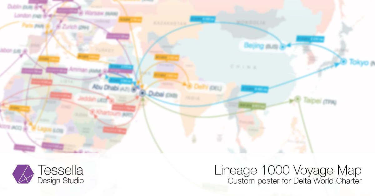 Lineage 1000 Voyage Map - Tessella Studio
